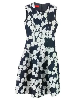 Carolina Herrera Floral Print Dress - Blue