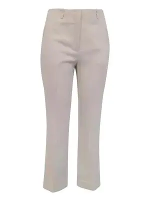 Theory High-waisted Straight-leg Trousers - Neutrals