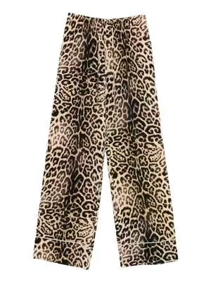 Ermanno Scervino Leopard Print Trousers - Brown