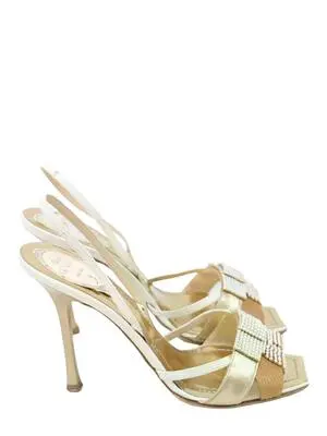 Rene Caovilla Embellished Slingback Sandals - Gold