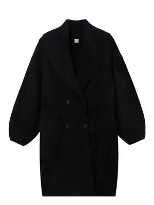 TOTEME Double-breasted Cardigan Coat - Black