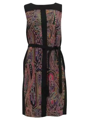 Etro Vintage Paisley-print Mini Dress - Black