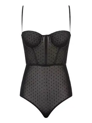 Zimmermann Dotted Bodysuit - Black