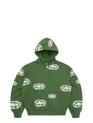 CORTEIZ X Denim Tears Island Wreath Zip Hoodie - Green