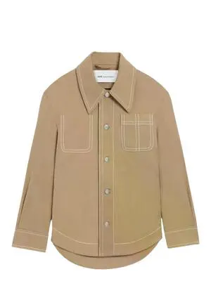 Ami Buttoned Worker Jacket - Neutrals