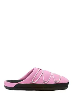 Moon Boot Elastic-band Slippers - Pink