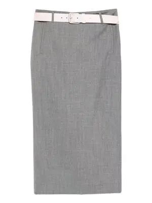 Moschino Pencil Skirt With Belt - Grey