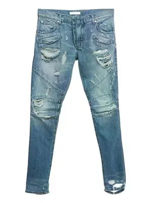 PIERRE BALMAIN Distressed Straight Leg Jeans