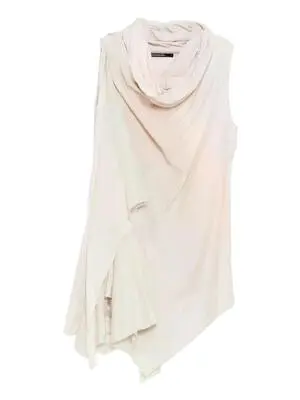 JULIUS Draped Hooded Vest - Neutrals