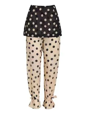 BRIGITTE Charlotte Polka-dot Two-piece Set - Neutrals