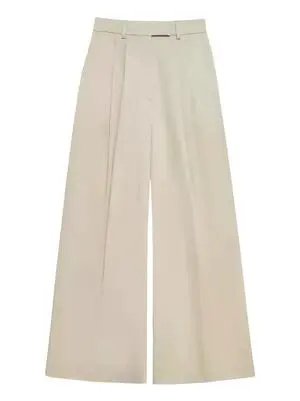 ANINE BING Lou Pleated Trousers - Neutrals