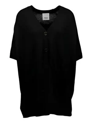 ALLUDE Buttoned Cardigan - Black