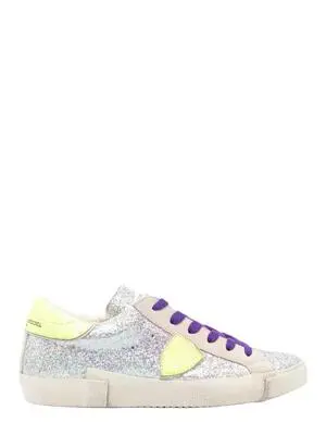 Philippe Model Prsx Glitter Sneakers - Silver