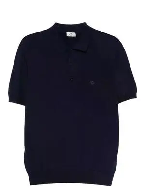 Etro Embroidered Polo Shirt - Blue