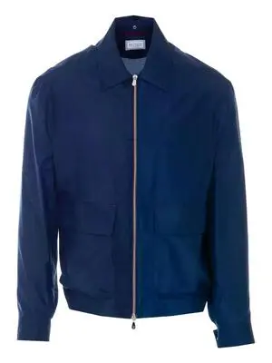 Brunello Cucinelli Silk Zip Jacket - Blue