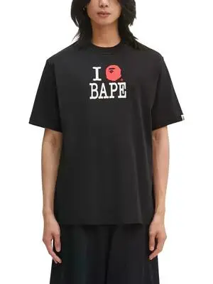 A BATHING APE Inside Out Logo-print T-shirt - Black