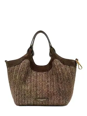 GIANNI CHIARINI Dua Woven Shoulder Bag - Brown