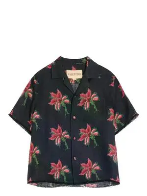 Valentino Garavani Floral-pattern Shirt - Black