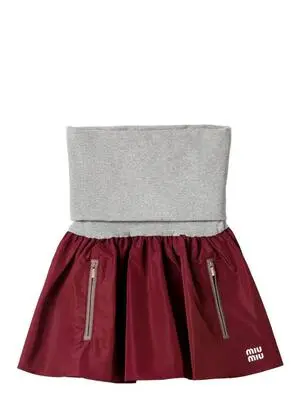 Miu Miu Mini Skirt With Elastic Waist - Red