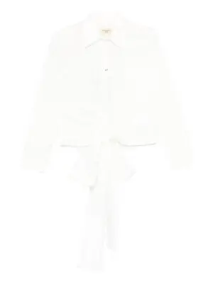Max Mara Fresco Tie-front Shirt - White