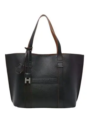 Hogan Leather Tote Bag - Black