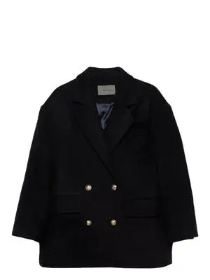LIBERADD Double-breasted Coat - Blue