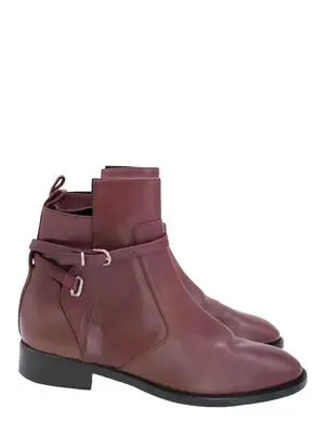 BALENCIAGA Leather Belt Ankle Boots