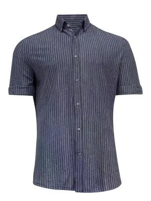 Brunello Cucinelli Striped Button-down Shirt - Blue