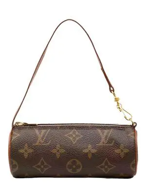 LOUIS VUITTON Monogram Papillon Pochette Handbag - Brown