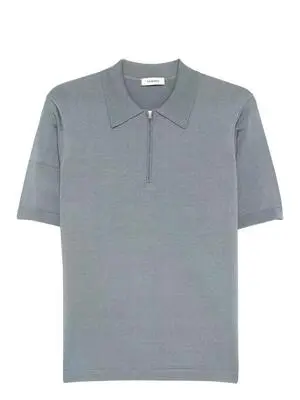Sandro Zip-collar Polo Shirt - Grey