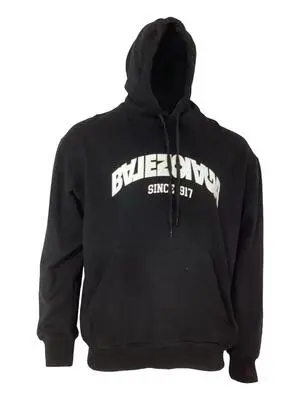 Balenciaga Logo-print Cotton Hoodie - Black