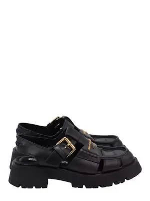 ALEXANDER WANG Carter Cage Leather Sandals - Black