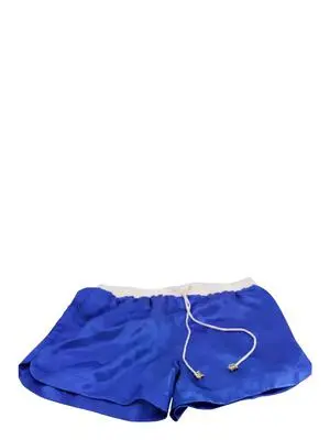 Balmain Silk Waistband Shorts - Blue