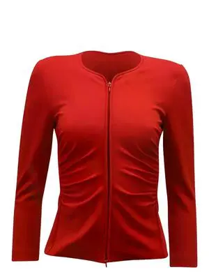 Emporio Armani Starburst Pleat Jacket - Red