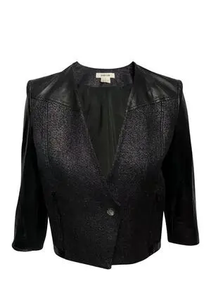 Helmut Lang Textured Cropped Jacket - Black