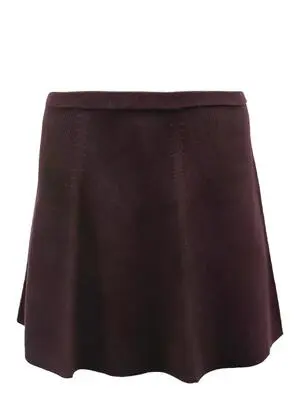 Theory High-waisted Ribbed A-line Skirt - Brown