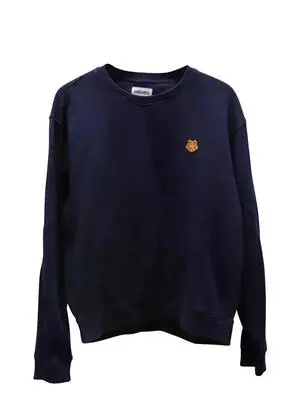 Kenzo Tiger-appliqué Sweatshirt - Blue