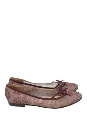 Valentino Garavani Lace Bow Ballet Flats - Red