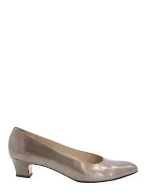 FERRAGAMO Metallic Leather Pumps - Brown