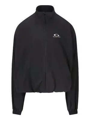 Balenciaga Logo Zip Sweatshirt - Black
