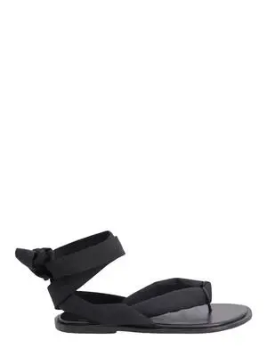 GANNI Puffy Wrap Sandals - Black