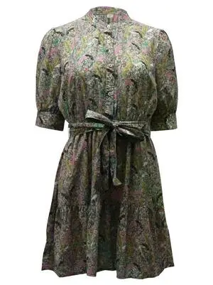 Ba&sh Floral Print Tied Dress - Green