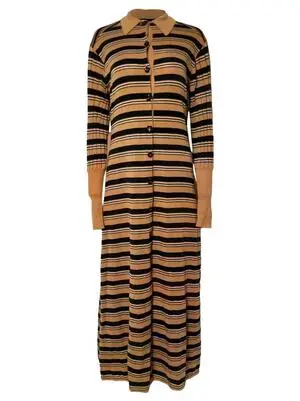 Chloé Striped Maxi Dress - Neutrals