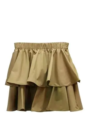 JASON WU Tiered Flared Mini Skirt - Neutrals