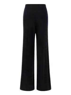 Max Mara Piega Ribbed-knit Trousers - Blue