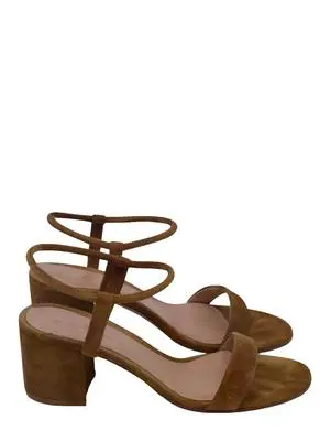 GIANVITO ROSSI Block-heel Ankle-strap Sandals - Brown