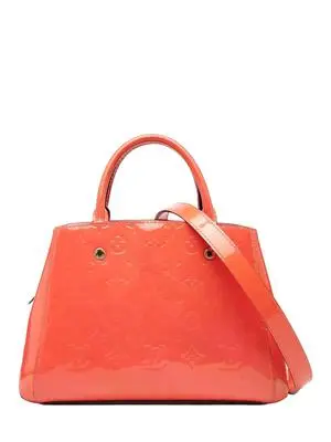 LOUIS VUITTON 2015 Monogram Vernis Montaigne Bb Satchel - Orange