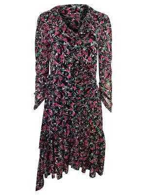 Diane Von Furstenberg Floral-print Dress - Black