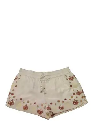 Rachel Zoe Stephanie Embroidered Drawstring Shorts - Neutrals