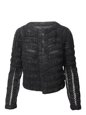 Diane Von Furstenberg Ruched Cropped Jacket - Black